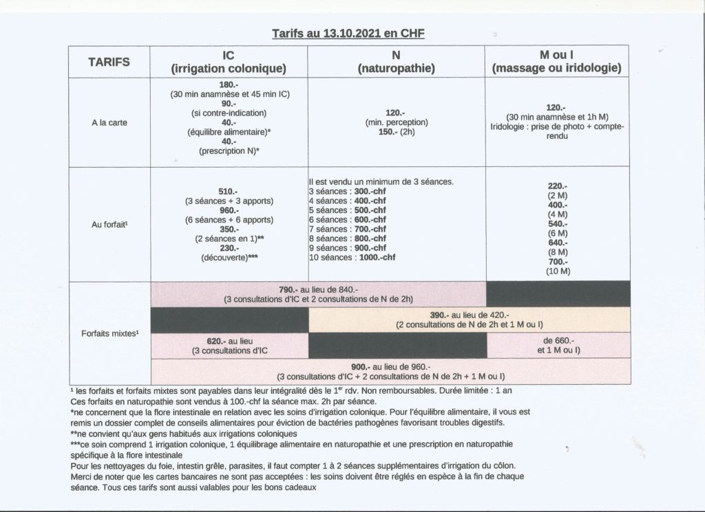 Hydrothrapie Du Clon Tarif